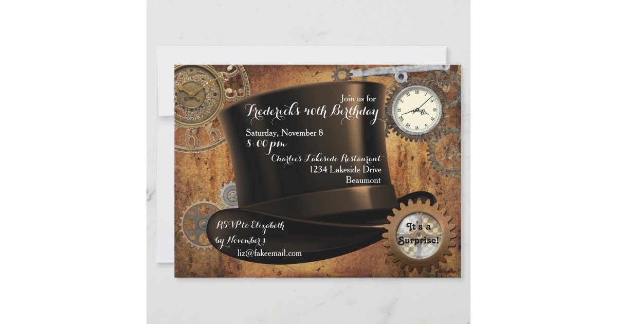 Steampunk Birthday Party Invitation | Zazzle