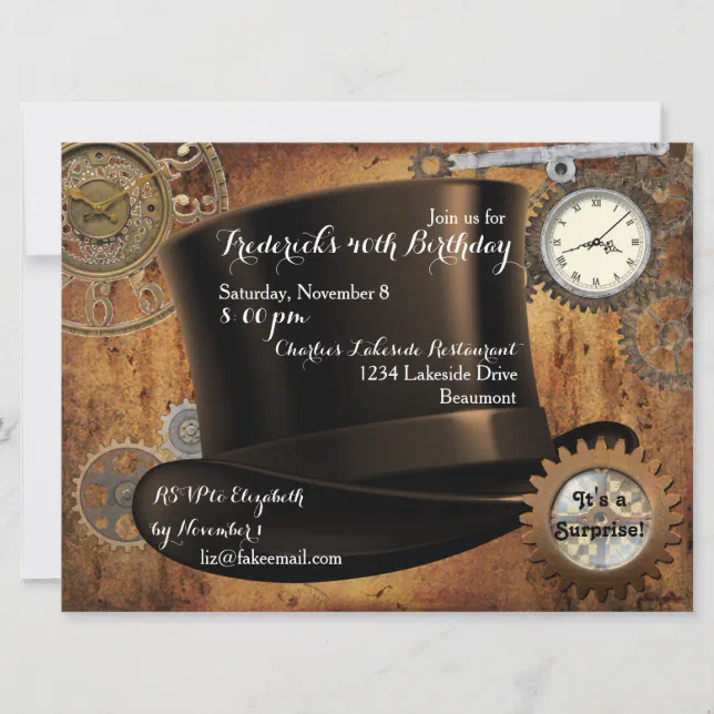 Steampunk Birthday Party Invitation | Zazzle