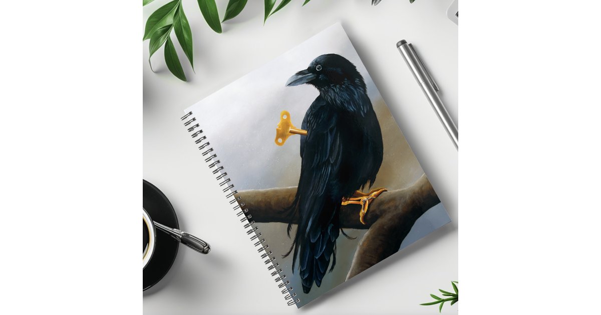 Steampunk Black Raven Planner | Zazzle