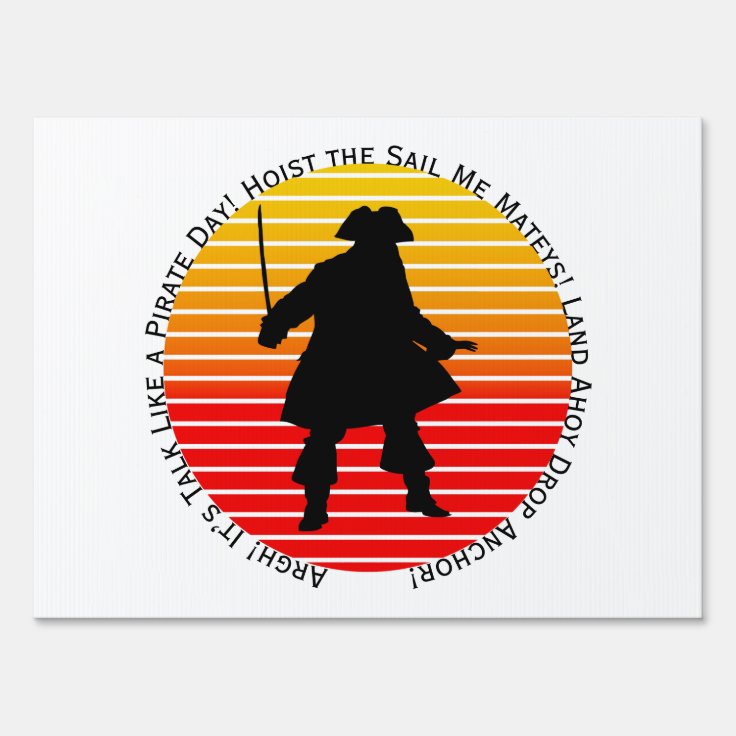 Steampunk Buccaneers Talk Like a Pirate Day Argh! Sign | Zazzle