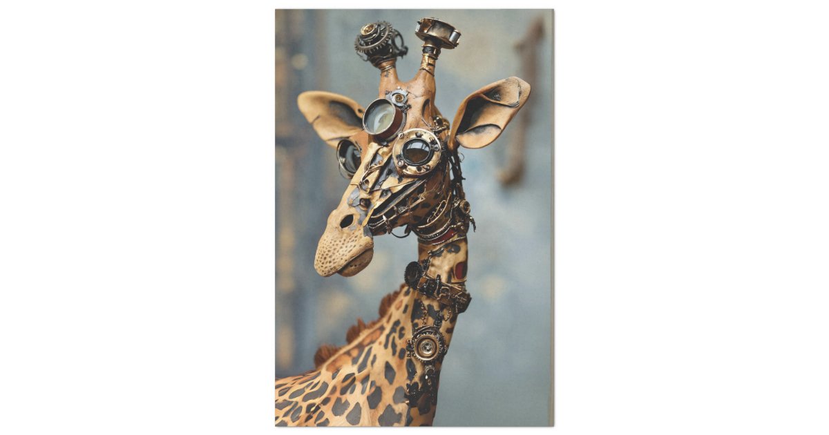 Steampunk camel geared decoupage tissue paper | Zazzle