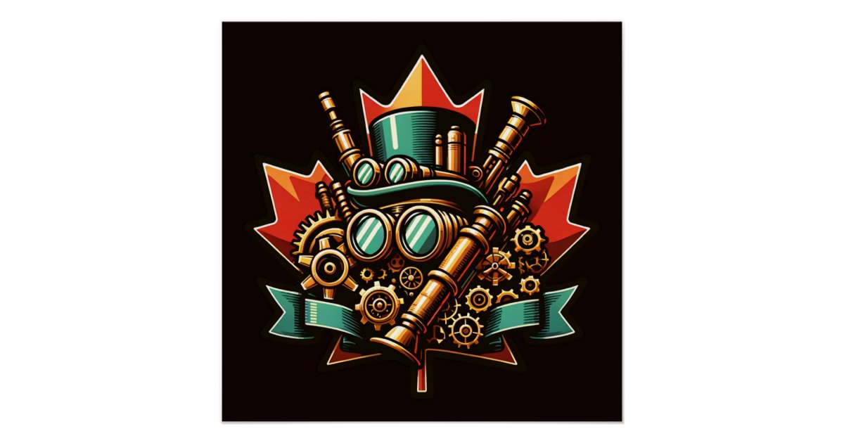 Steampunk Canada Day Poster | Zazzle