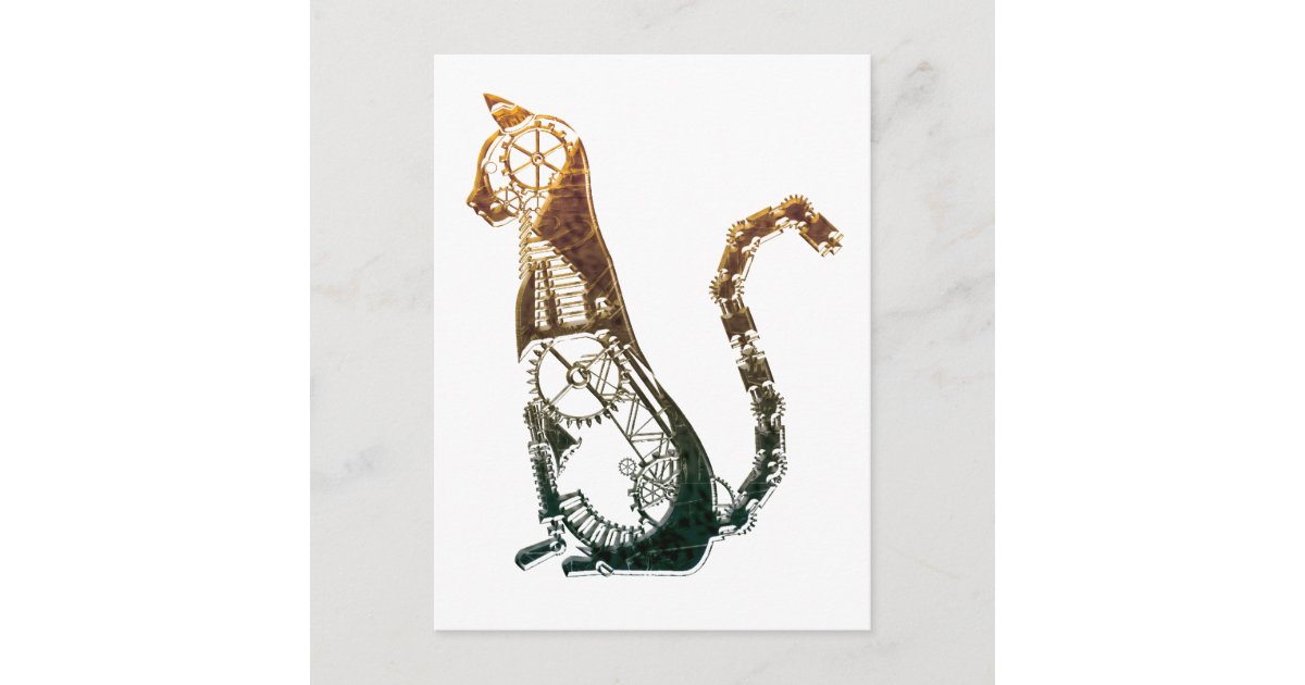 Steampunk cat postcards | Zazzle