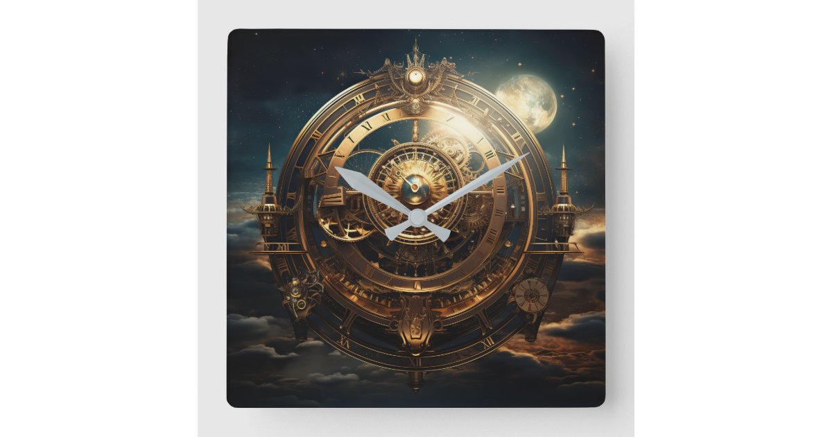 Steampunk Celestial Wall Clock | Zazzle
