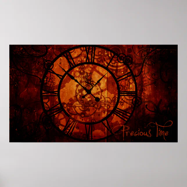 Steampunk clock Poster | Zazzle