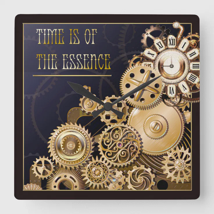 steampunk cogs wall clock | Zazzle
