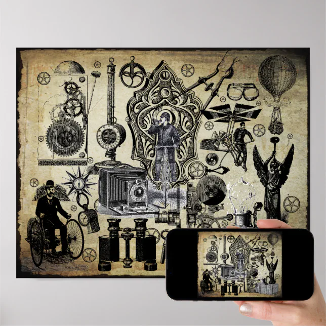 Steampunk Collage #3 Poster | Zazzle
