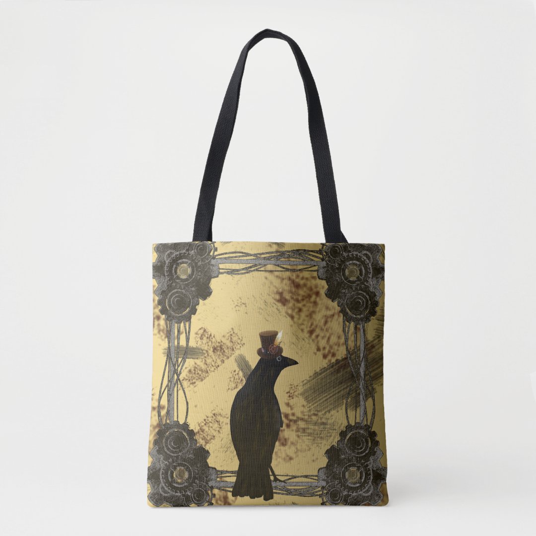 SteamPunk Crow Tote Bag | Zazzle