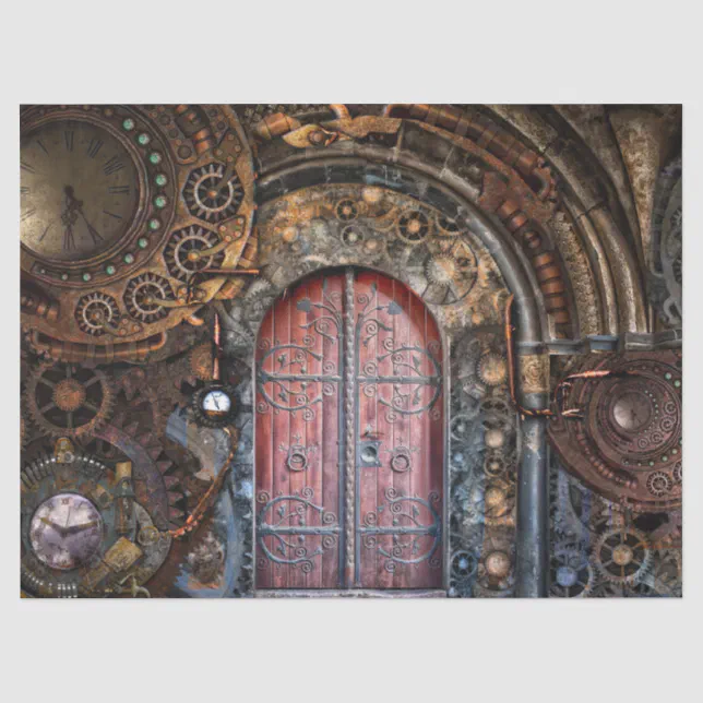 steampunk door tissue paper | Zazzle