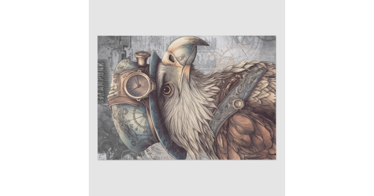 Steampunk Eagle Tissue Paper | Zazzle