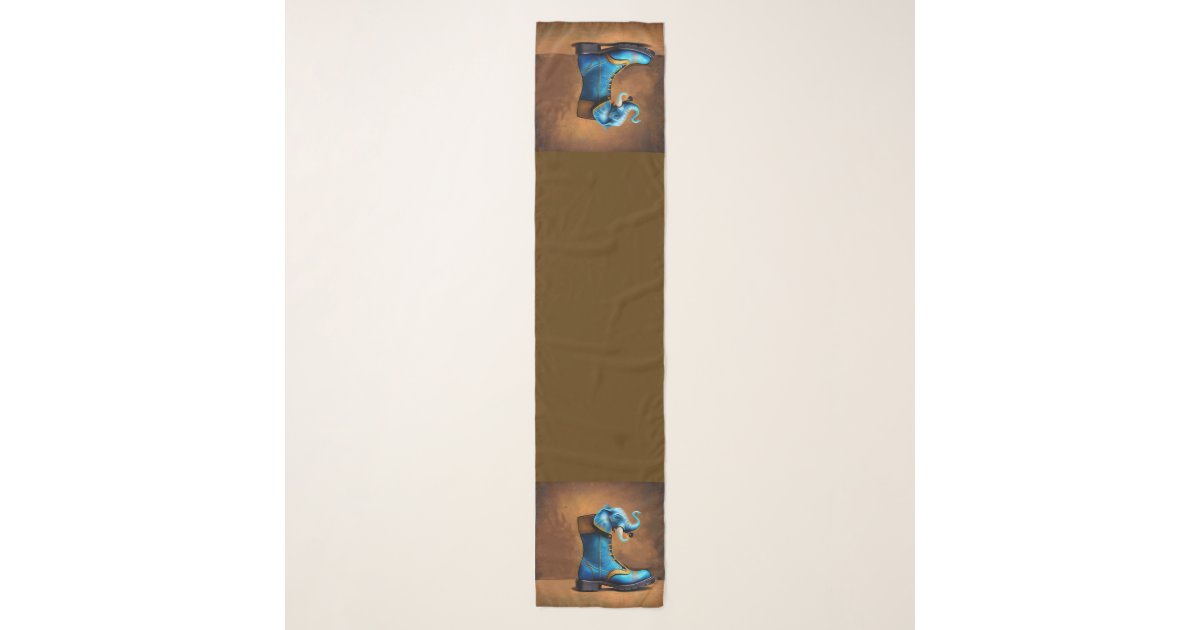 Steampunk Elephant Boot scarf 72" | Zazzle