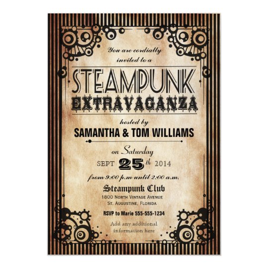Steampunk Extravaganza Party Invitation | Zazzle.com