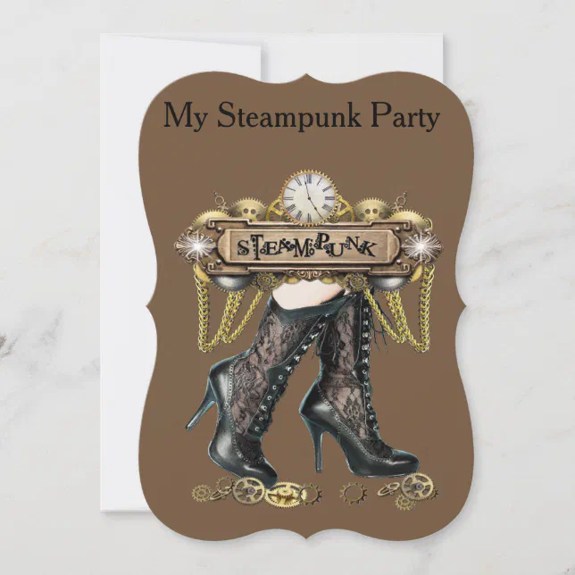 Steampunk Fashion party Invitation | Zazzle