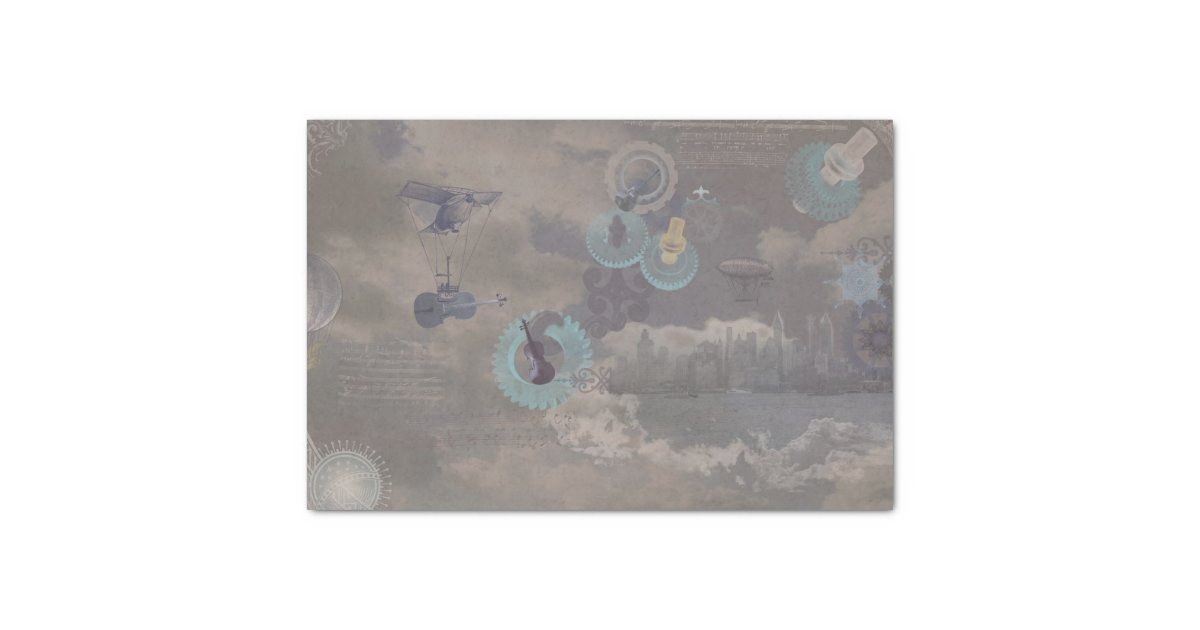 Steampunk Fiddle Strings Tissue Paper | Zazzle