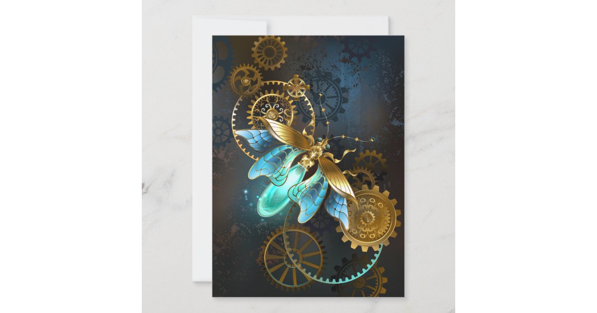 Steampunk Firefly Holiday Card | Zazzle