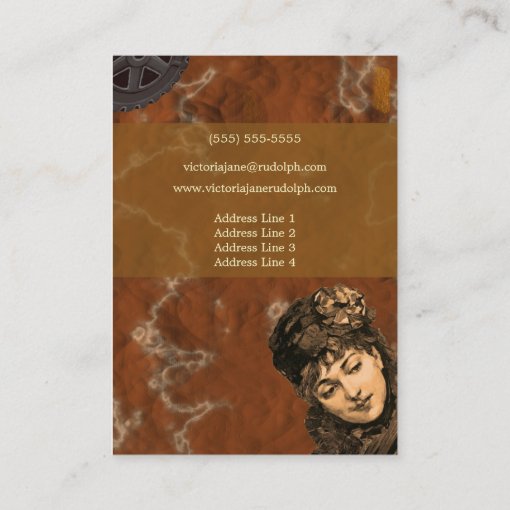 Steampunk ~ Foxy Lady ~ Vintage Style Business Card | Zazzle