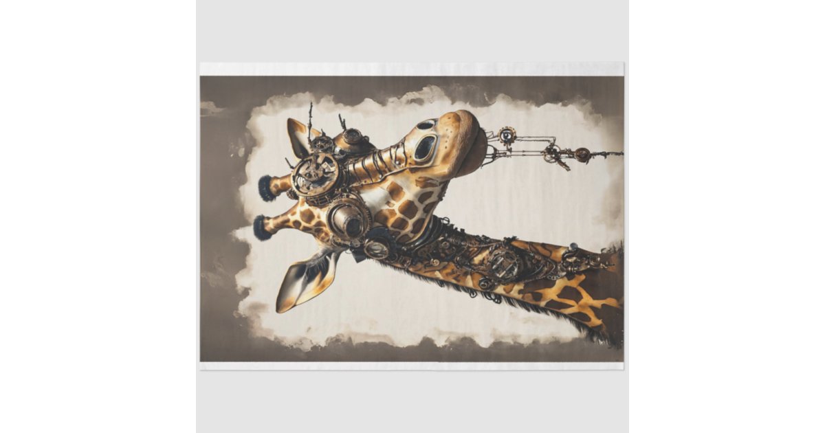Steampunk futuristic happy camel decoupage tissue paper | Zazzle