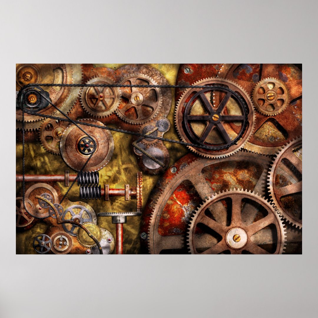 Steampunk - Gears - Inner Workings Poster | Zazzle