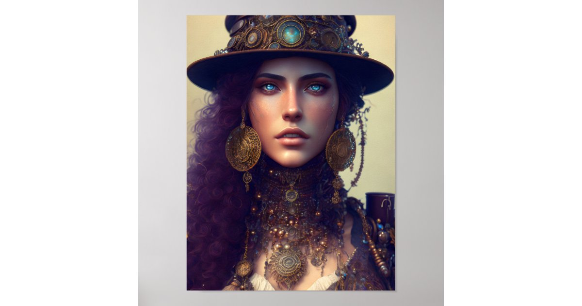 Steampunk Goddess Poster | Zazzle