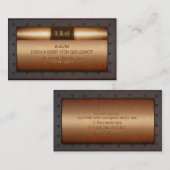 Steampunk grunge riveted brass monogram plates business card | Zazzle