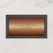 Steampunk grunge riveted brass monogram plates business card | Zazzle