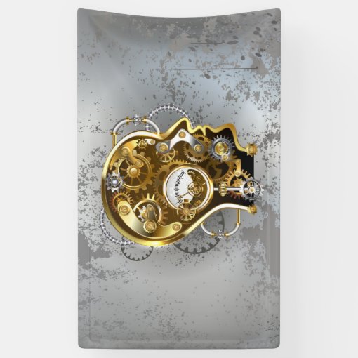 Steampunk Head with Manometer Banner | Zazzle