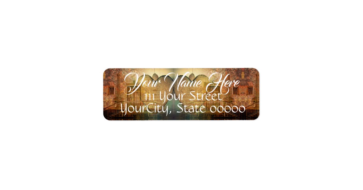 Steampunk Heart, Window & Clock Label | Zazzle