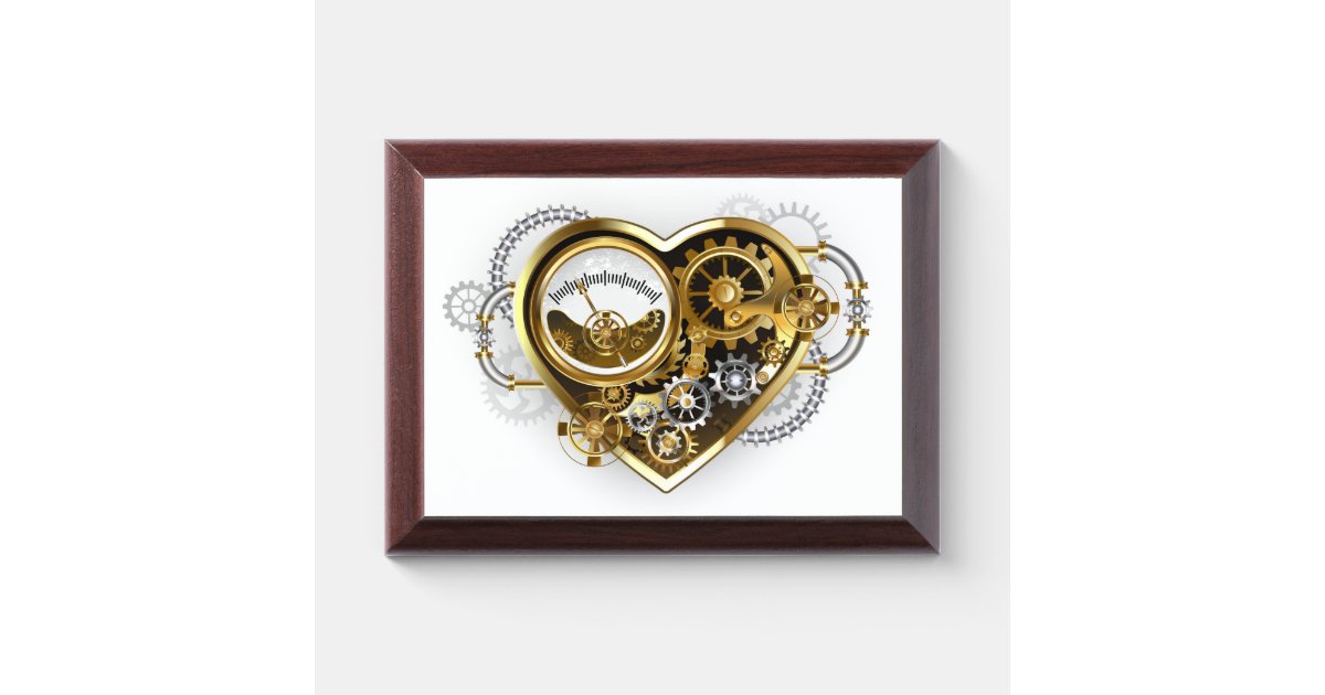 Steampunk Heart with a Manometer Award Plaque | Zazzle