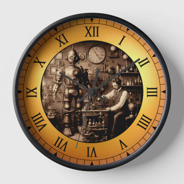 Steampunk Humanoid Mechanical Robot Clock | Zazzle