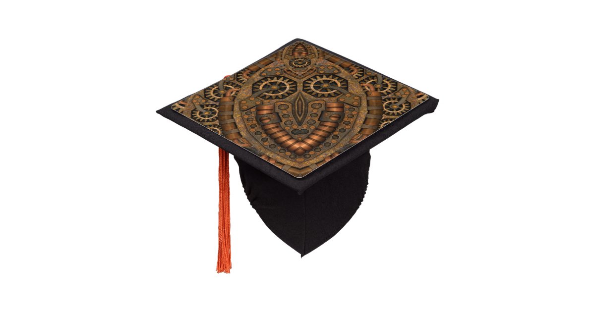 Steampunk Industrial Vintage Clockwork Graduation Cap Topper | Zazzle