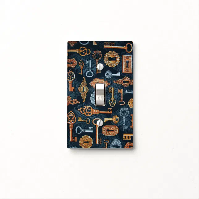 Steampunk Keys and Key Holes Light Switch Cover | Zazzle