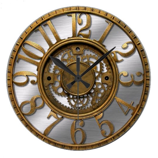 Steampunk Large Clock | Zazzle.com
