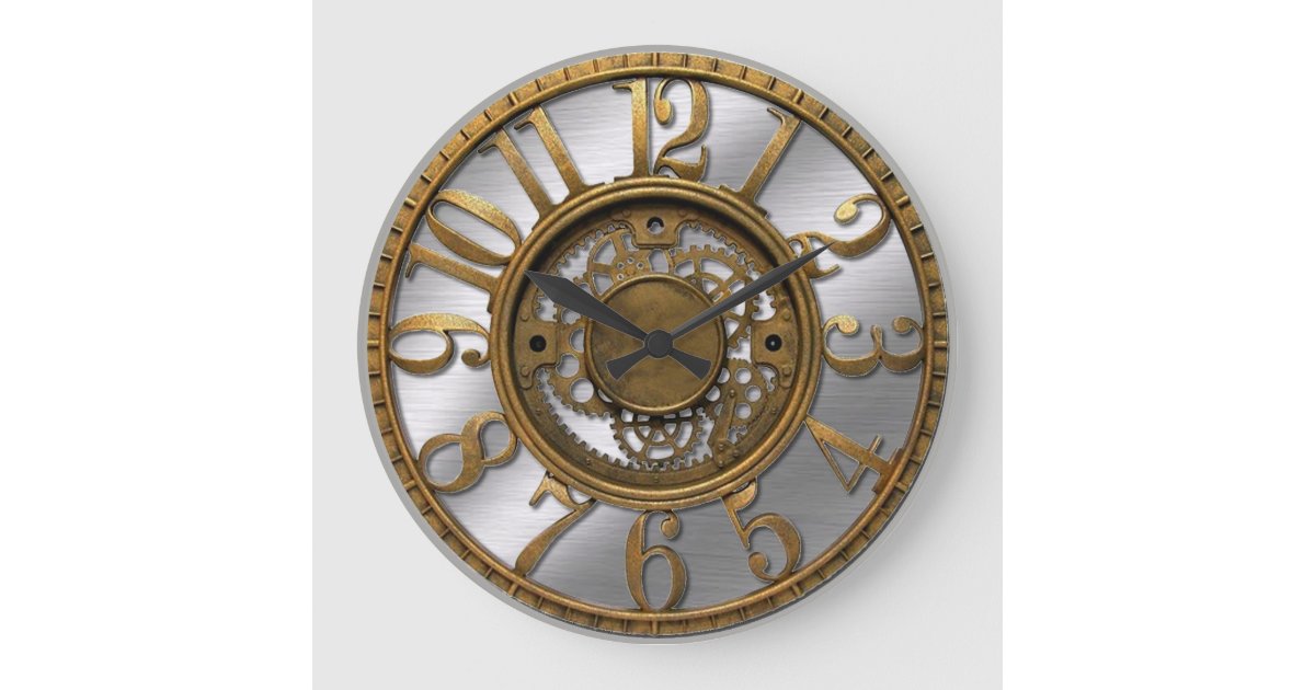 Steampunk Large Clock | Zazzle