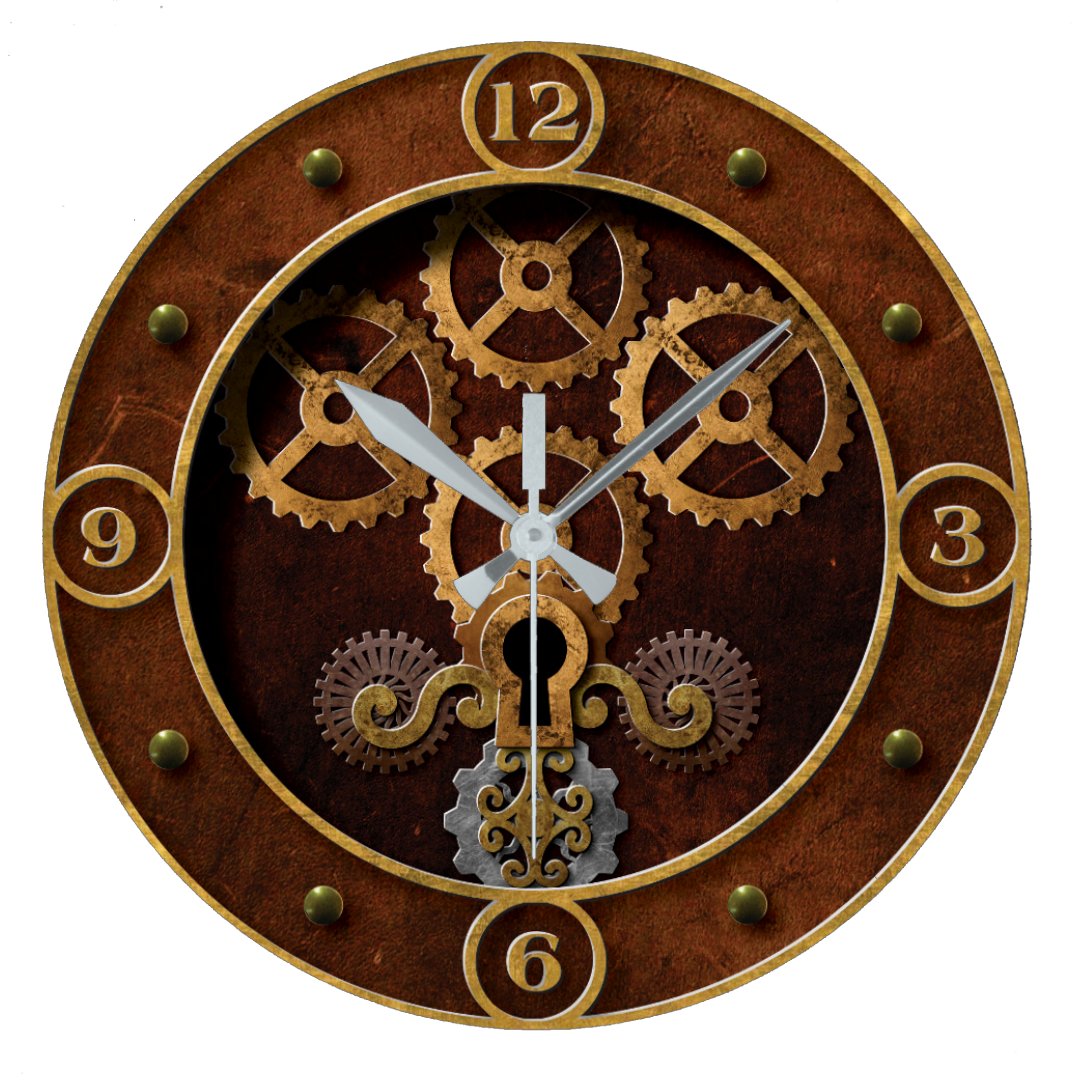 Steampunk Large Clock | Zazzle