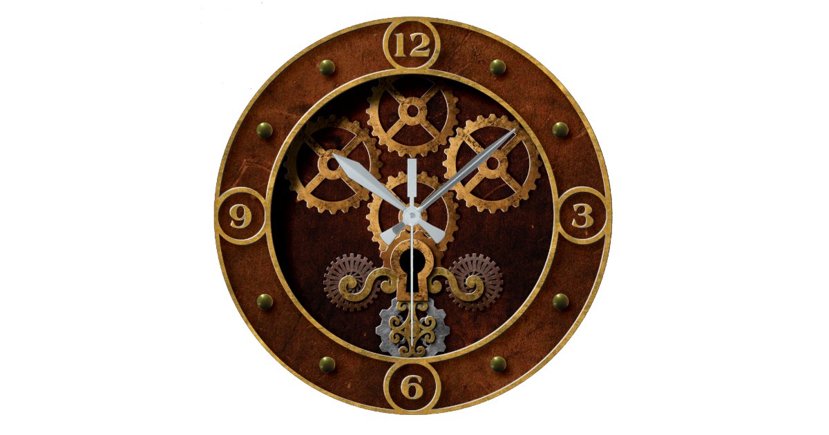 Steampunk Large Clock | Zazzle