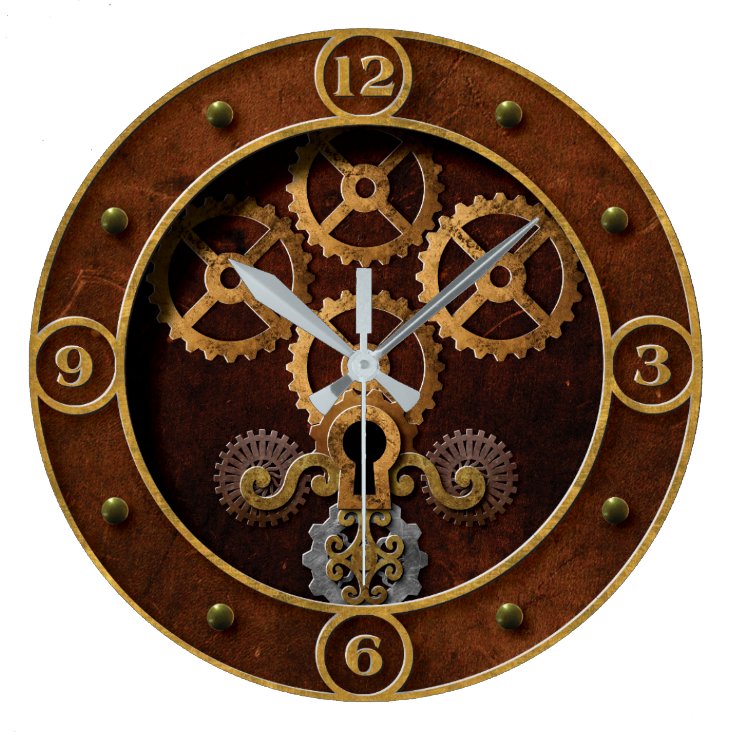 Steampunk Large Clock | Zazzle