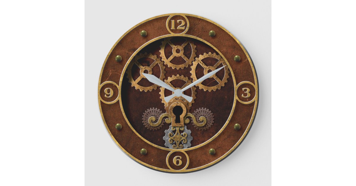 Steampunk Large Clock | Zazzle
