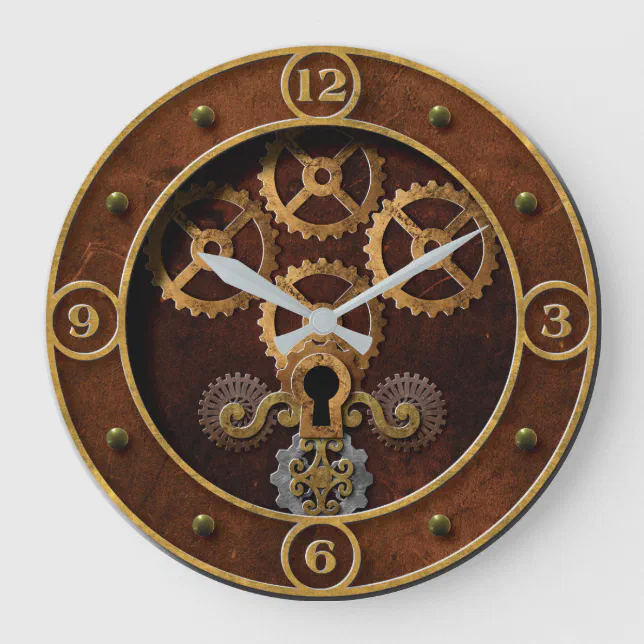 Steampunk Large Clock | Zazzle