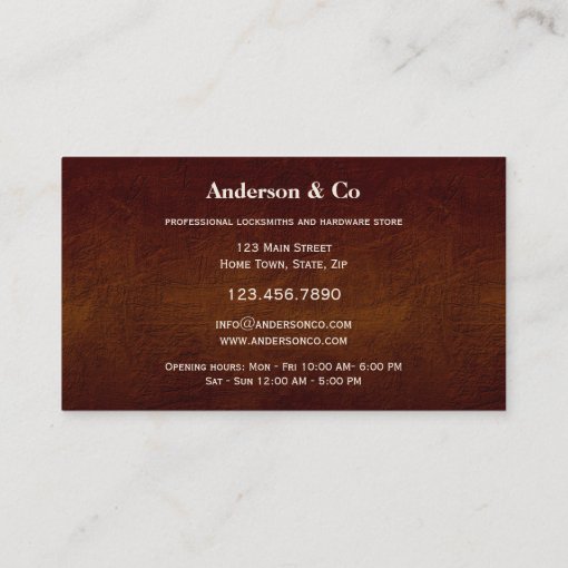 Steampunk Locksmith Hardware Store Business Card | Zazzle