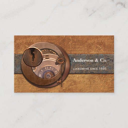 Steampunk Locksmith Hardware Store Business Card | Zazzle