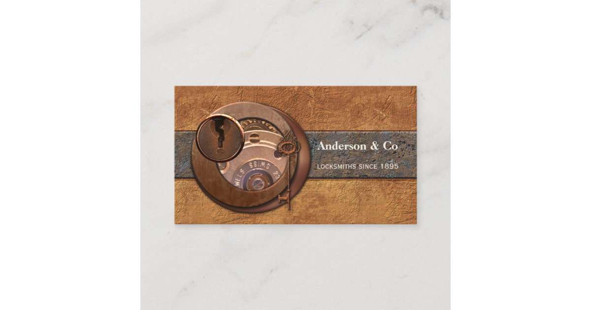 Steampunk Locksmith Hardware Store Business Card | Zazzle.com