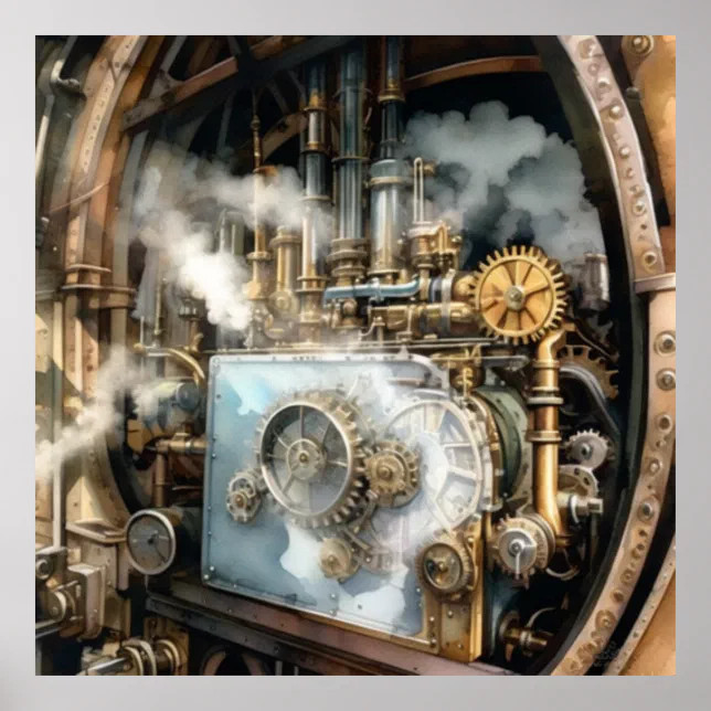 Steampunk Machine Poster | Zazzle