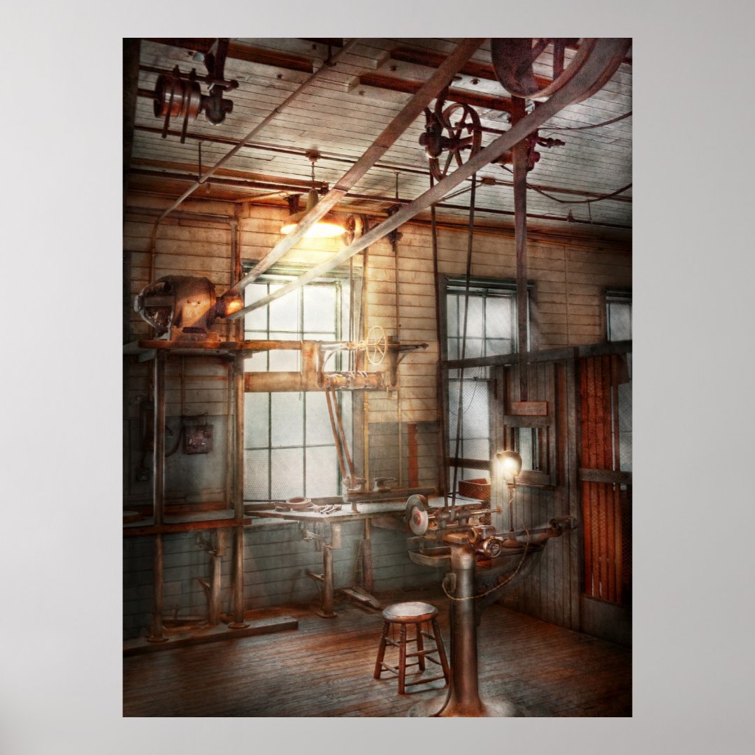 Steampunk - Machinist - The grinding station Poster | Zazzle