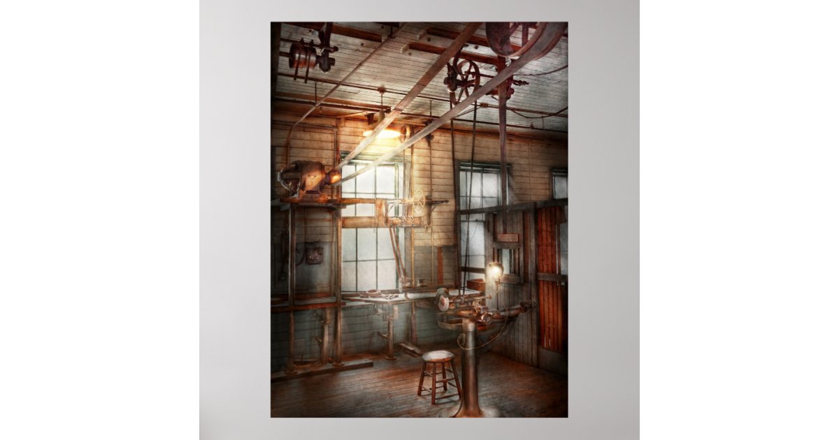 Steampunk - Machinist - The grinding station Poster | Zazzle