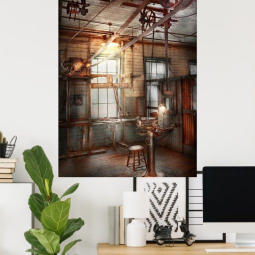 Steampunk - Machinist - The grinding station Poster | Zazzle