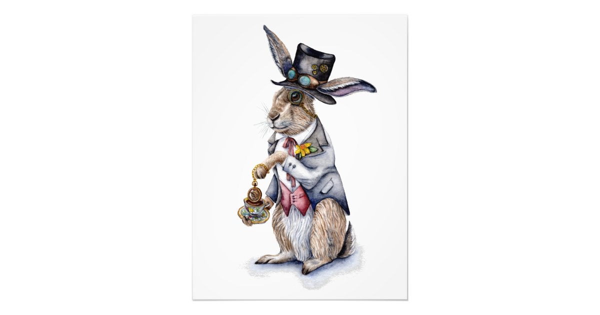 Steampunk March Hare Photo Print | Zazzle