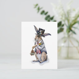 Steampunk March Hare Postcard | Zazzle