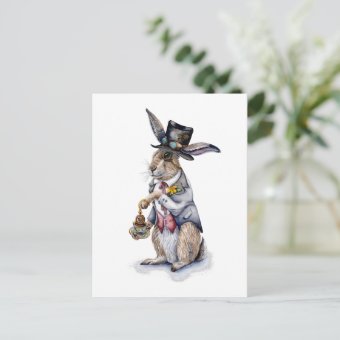 Steampunk March Hare Postcard | Zazzle