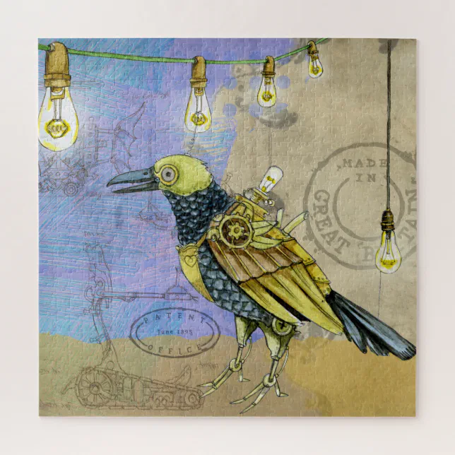 Steampunk Mechanical Bird Engineering Father's Day Jigsaw Puzzle | Zazzle