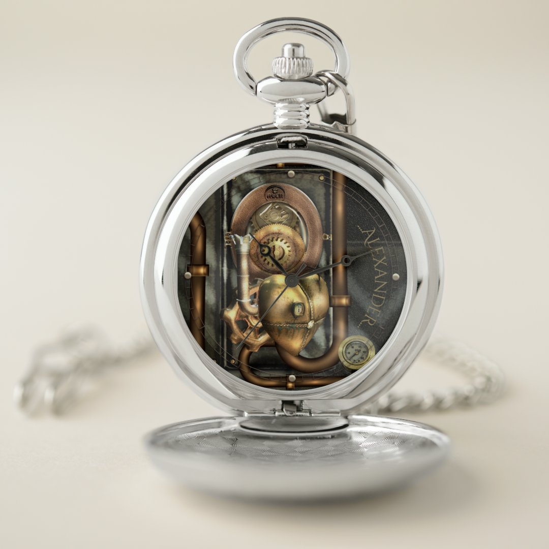 Steampunk Mechanical Heart Pocket Watch | Zazzle